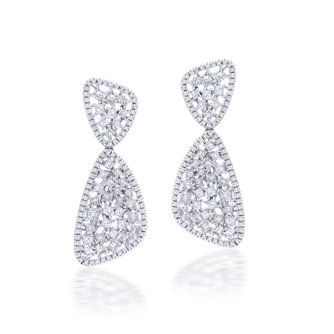 Bi-Triangle drop diamond earrings – Faith by ASM